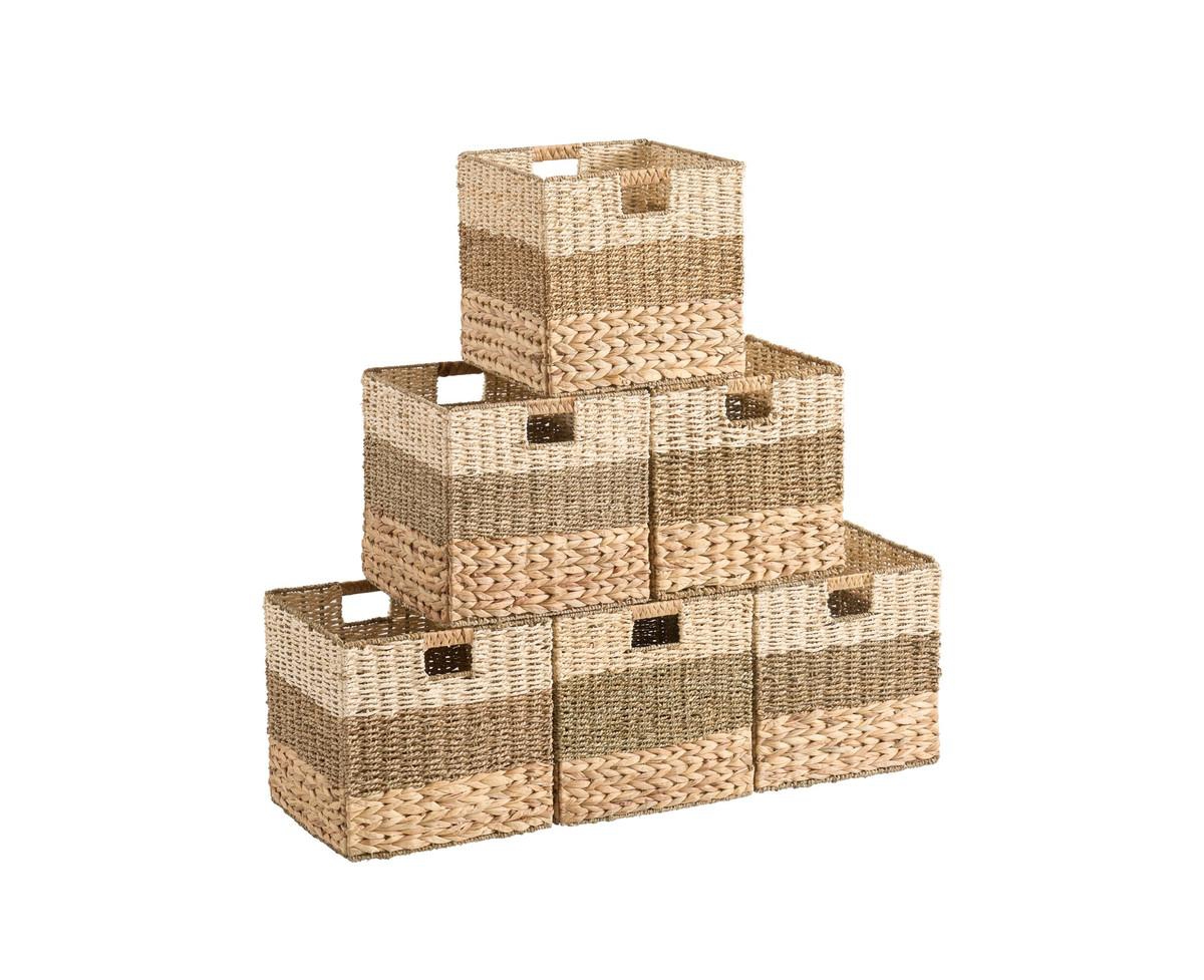 Click here for Ornavo Home 13 x 13 Inch Water Hyacinth Mixed Weav... prices