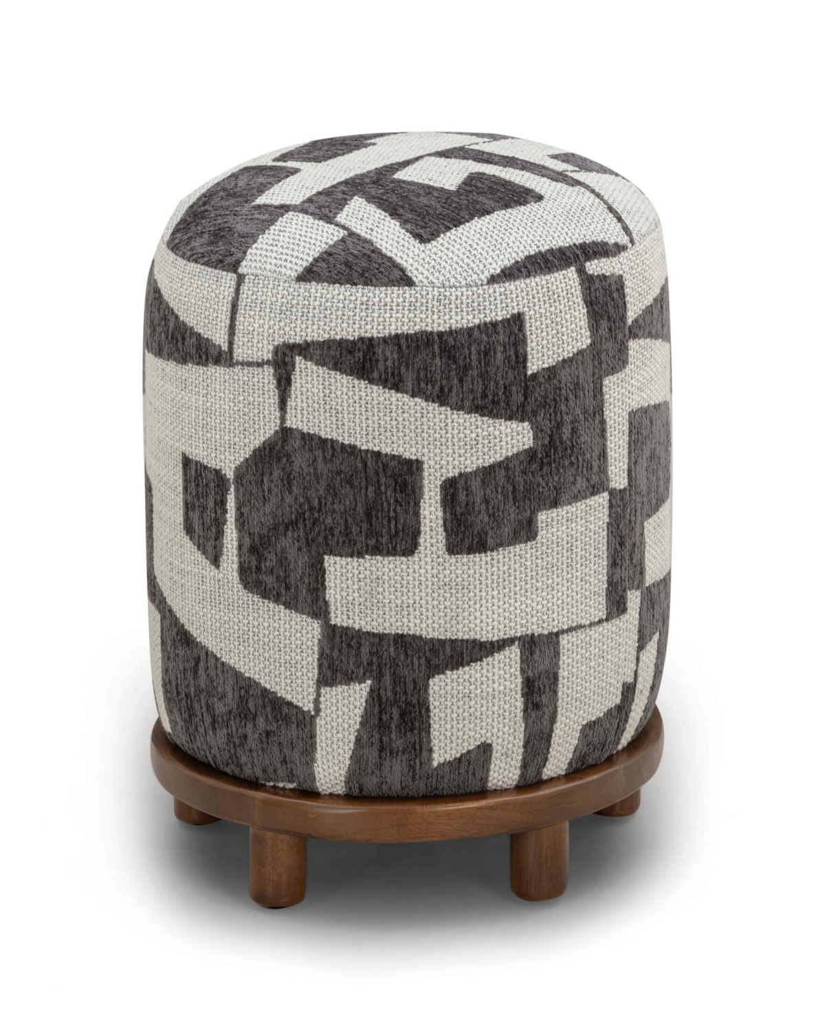 Click here for Tov Furniture Bisou 17.9 Fabric Jacquard Ottoman -... prices