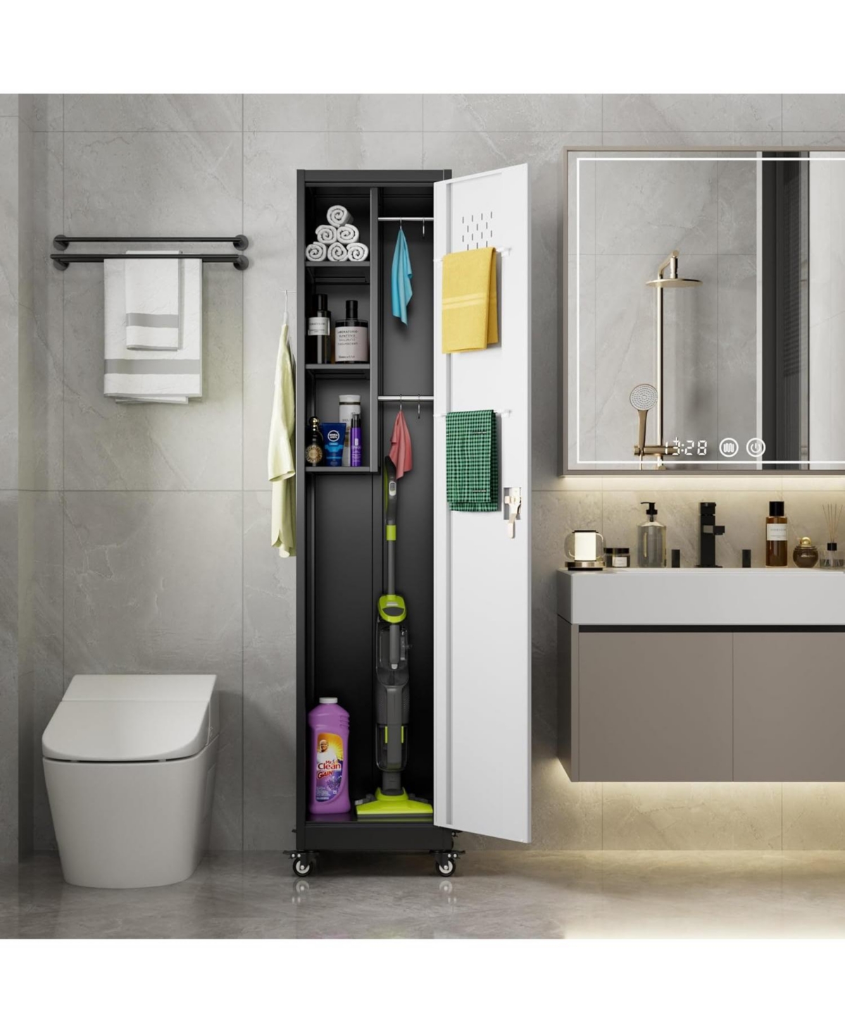 Click here for Boyel Living Metal Tool Storage Cabinet with Wheel... prices