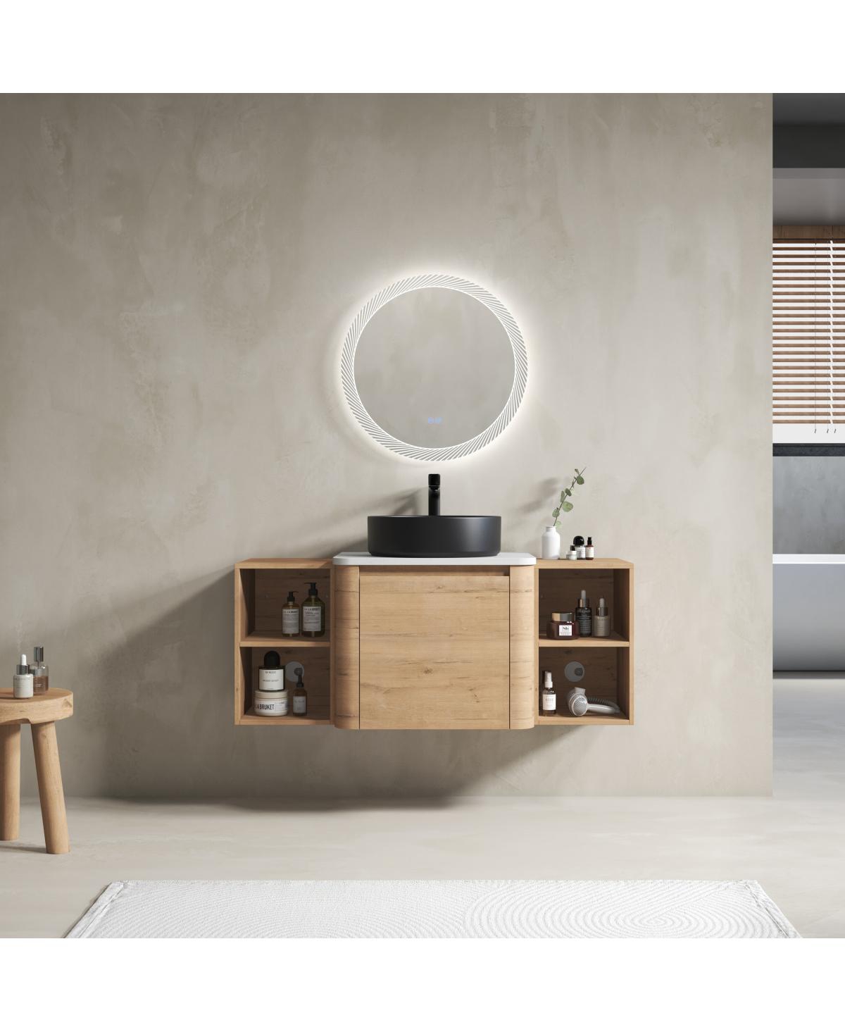 Click here for Sillysis 47.3 Inch Wall Mounted Bathroom Vanity wi... prices