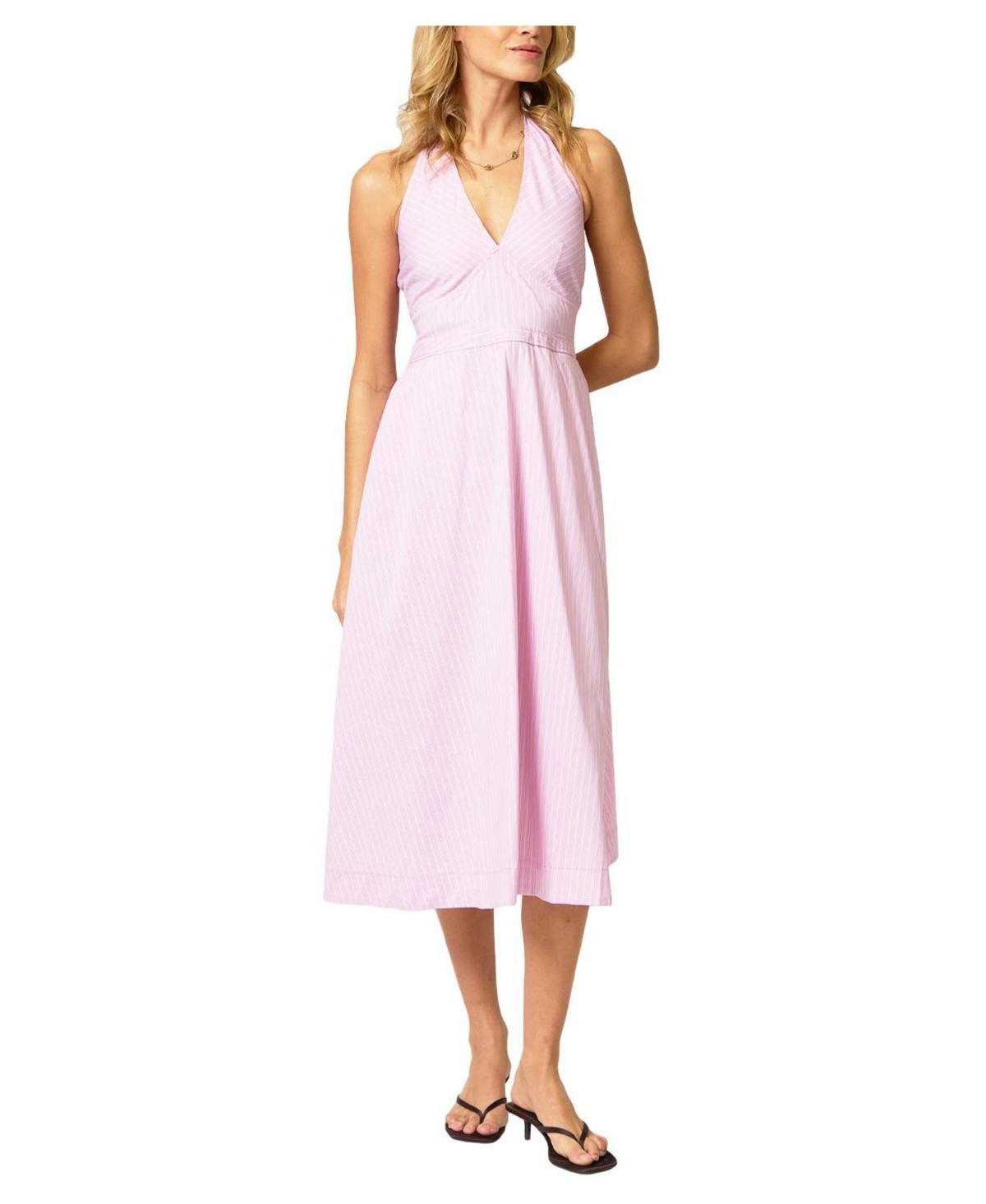Click here for Central Park West Womens Ora Poplin Stripe Halter... prices