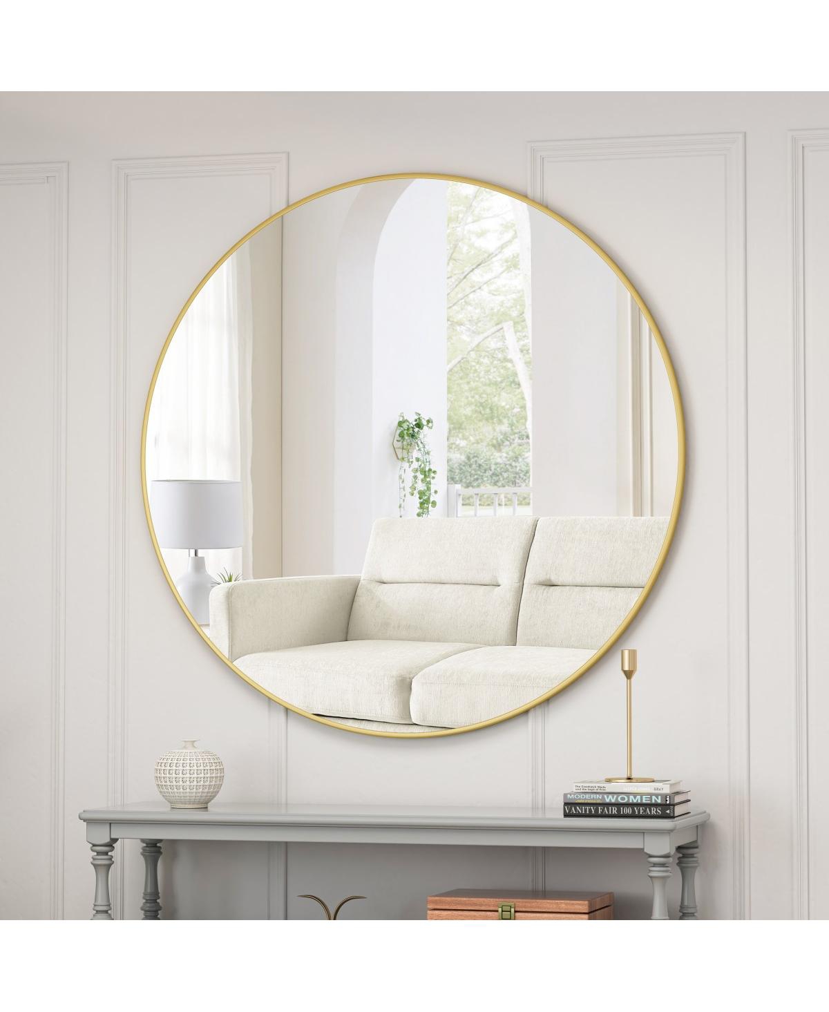 Click here for Laoties Oversized Round Wall Mirror  Modern Metal... prices