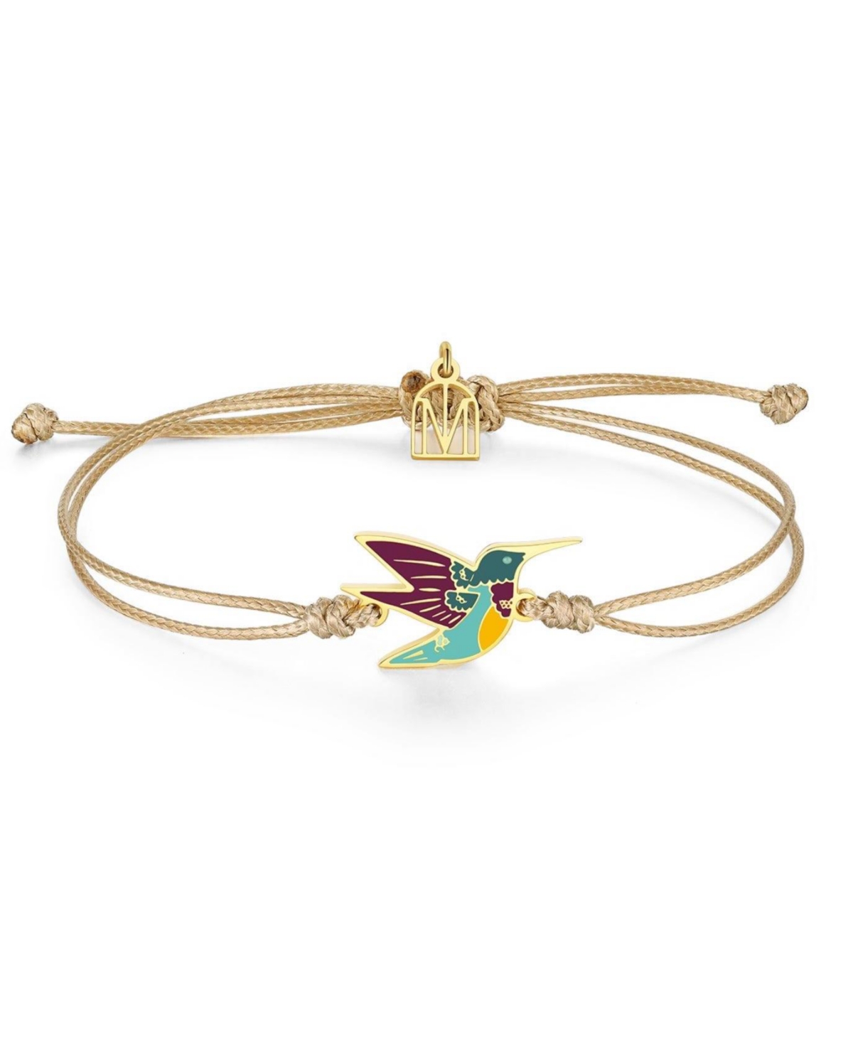 Click here for Mantra Hummingbird Be Present Bracelet - Yellow go... prices
