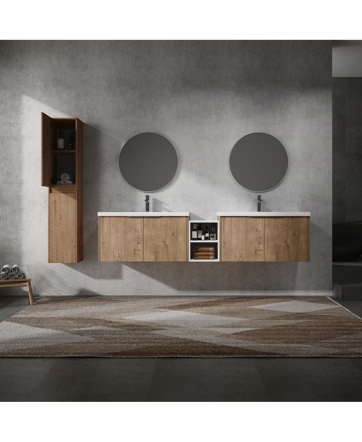 Click here for Sillysis Modern Wall Mounted Double Sink Bathroom... prices