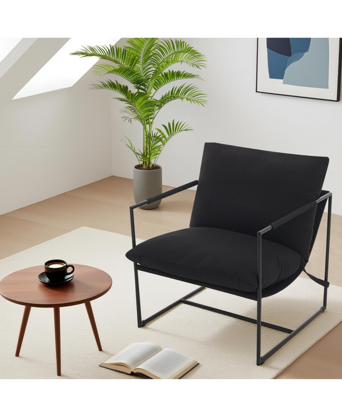 Click here for homfan Oversized Modern Sling Accent Chair  Ergono... prices