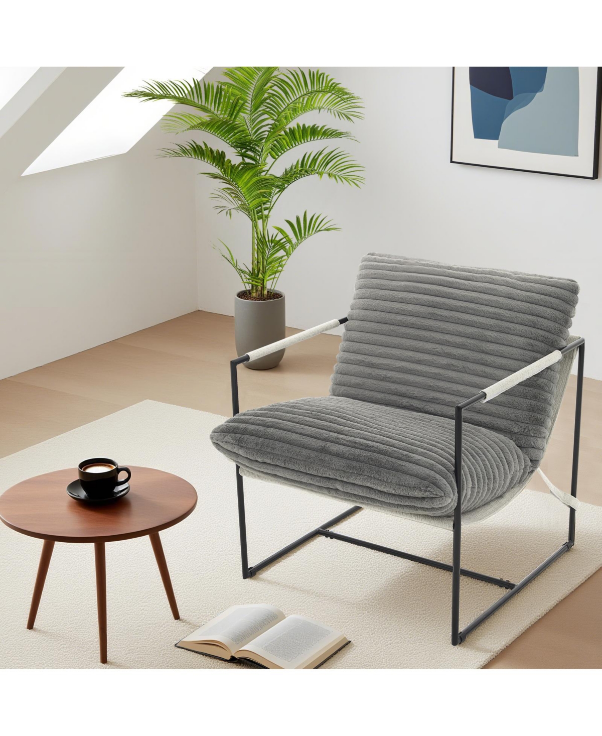 Click here for homfan Oversized Modern Sling Accent Chair  Ergono... prices