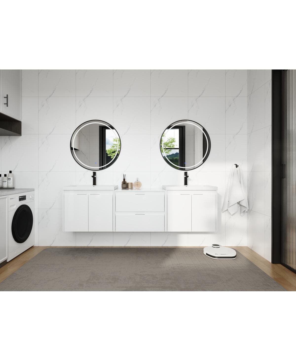 Click here for Sillysis 71 Inch Wall Mounted Double Sink Bathroom... prices