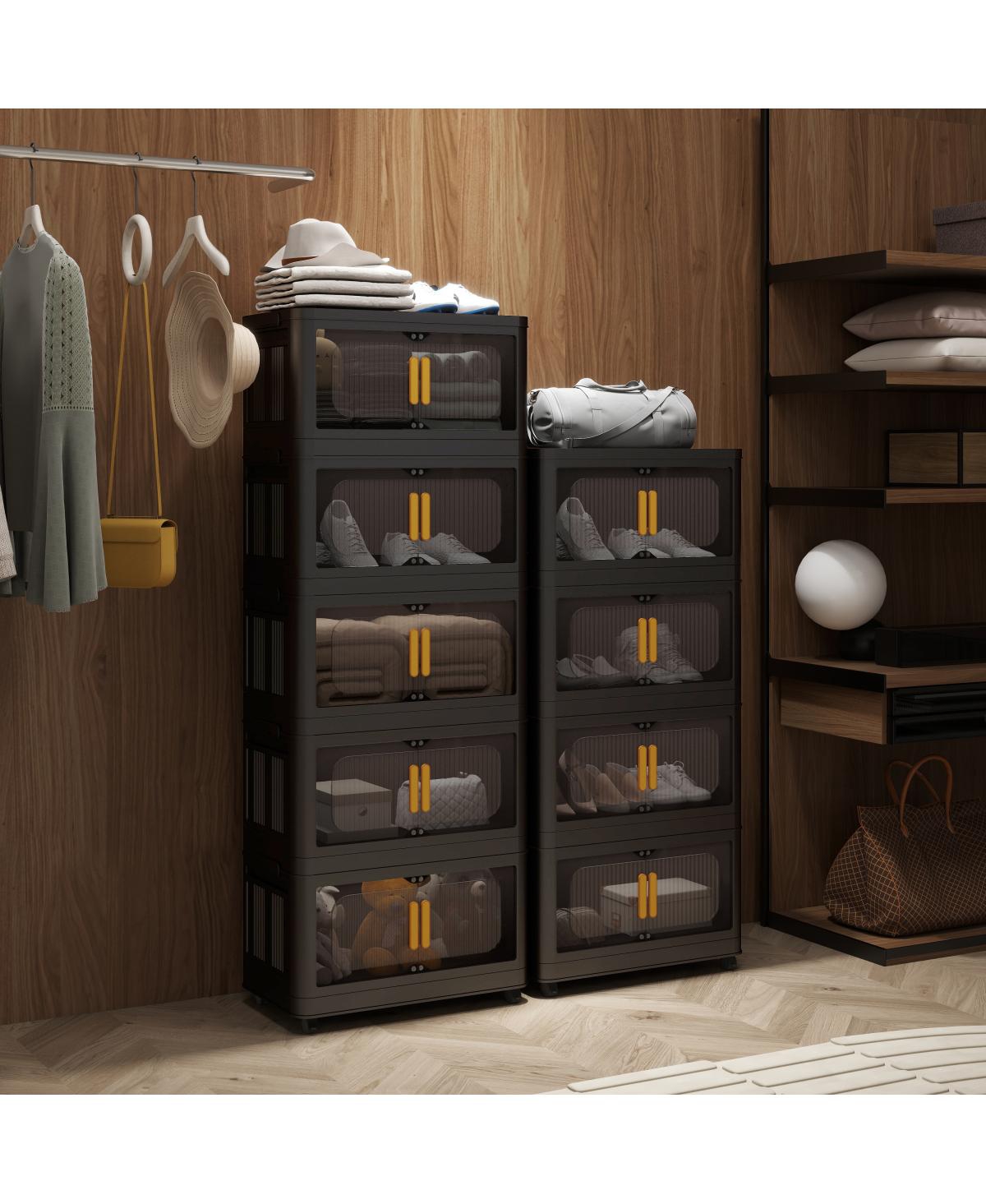 Click here for Streamdale Furniture 4-Tier Foldable Storage Cabin... prices