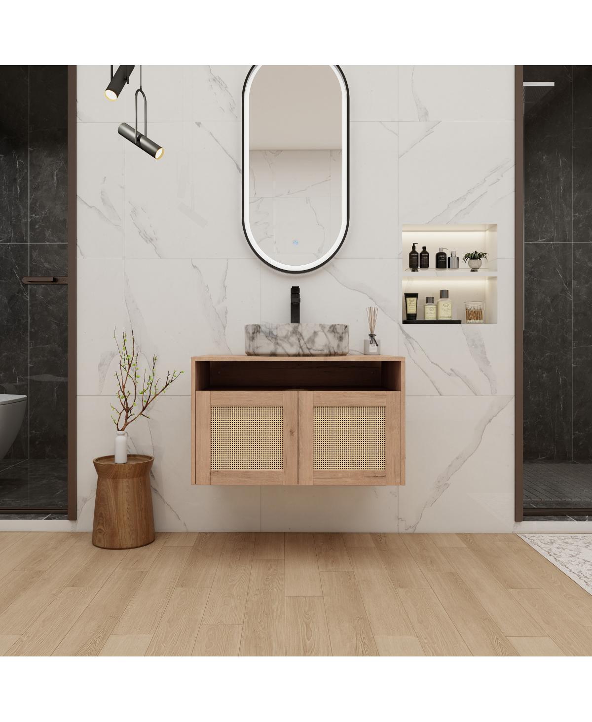 Click here for Sillysis 30 Inch Wall Mounted Modern Bathroom Vani... prices