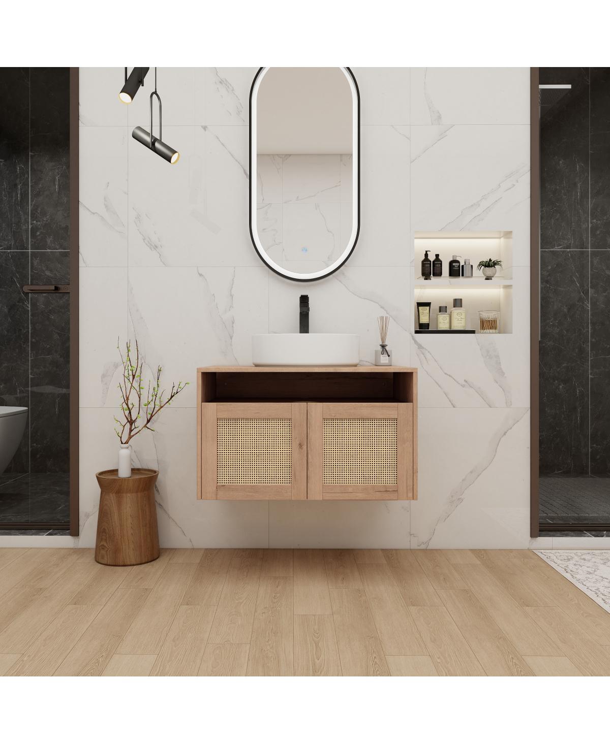 Click here for Sillysis 30 Inch Wall Mounted Modern Bathroom Vani... prices