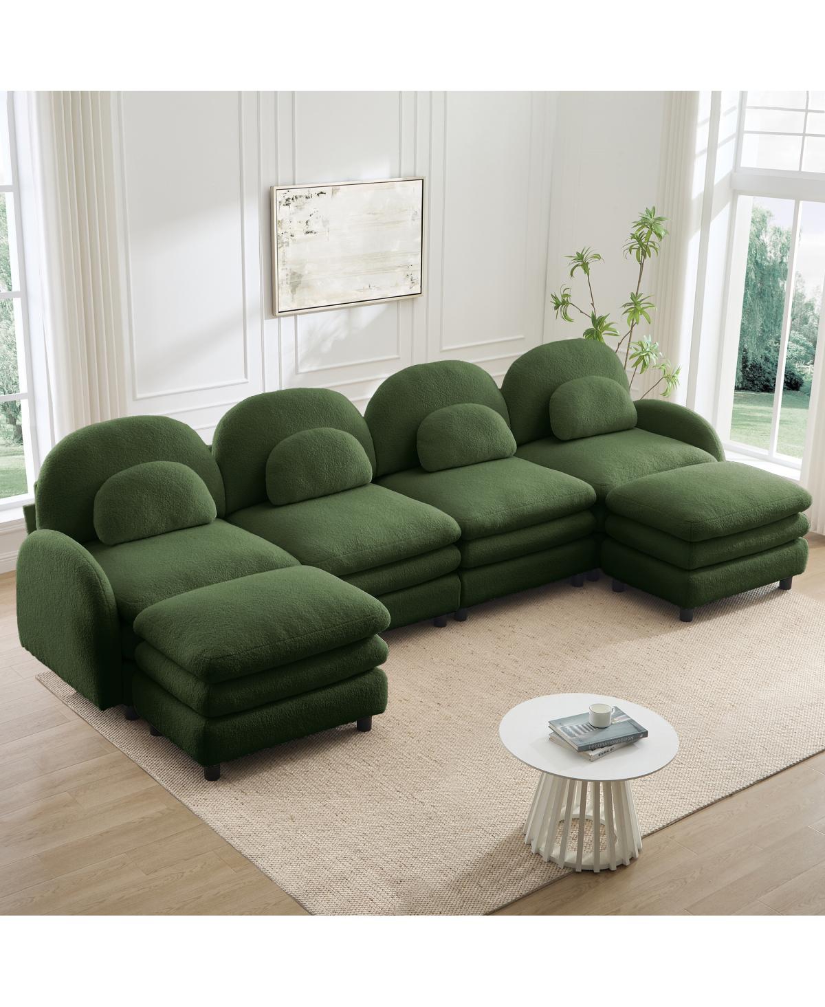 Click here for Streamdale Furniture Teddy Fabric 4-Seat Modular S... prices