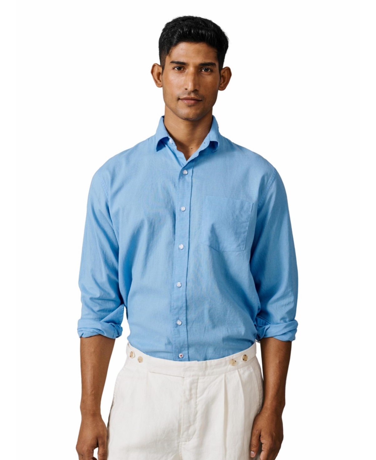 Click here for Aubin Mens Grainsby Linen Cotton Relaxed Shirt - P... prices
