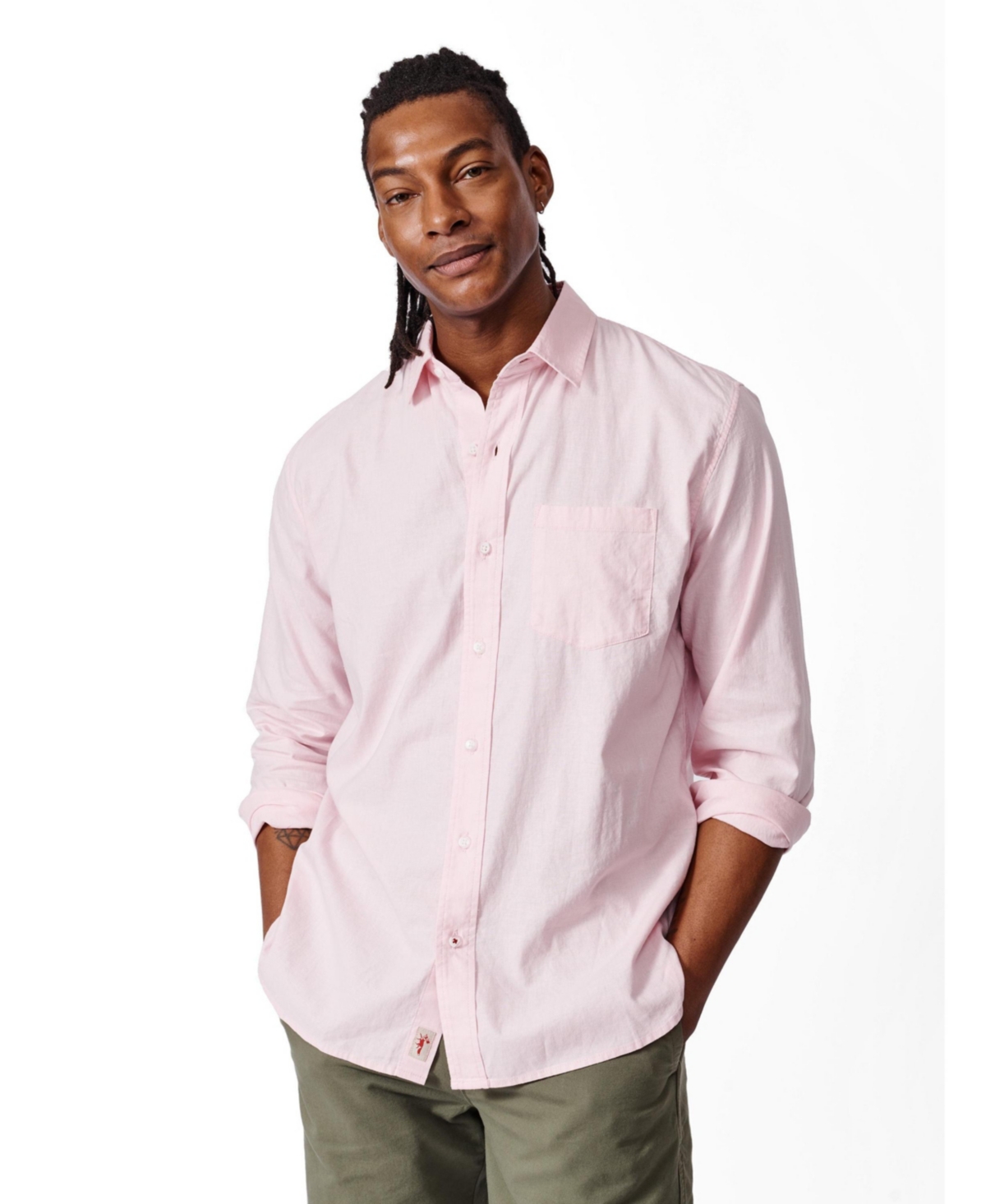 Click here for Aubin Mens Grainsby Linen Cotton Relaxed Shirt - P... prices