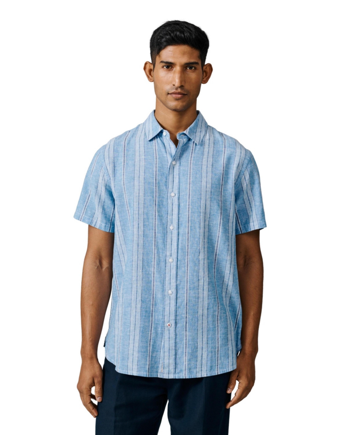 Click here for Aubin Mens Austin Cotton Linen Short Sleeved Shirt... prices