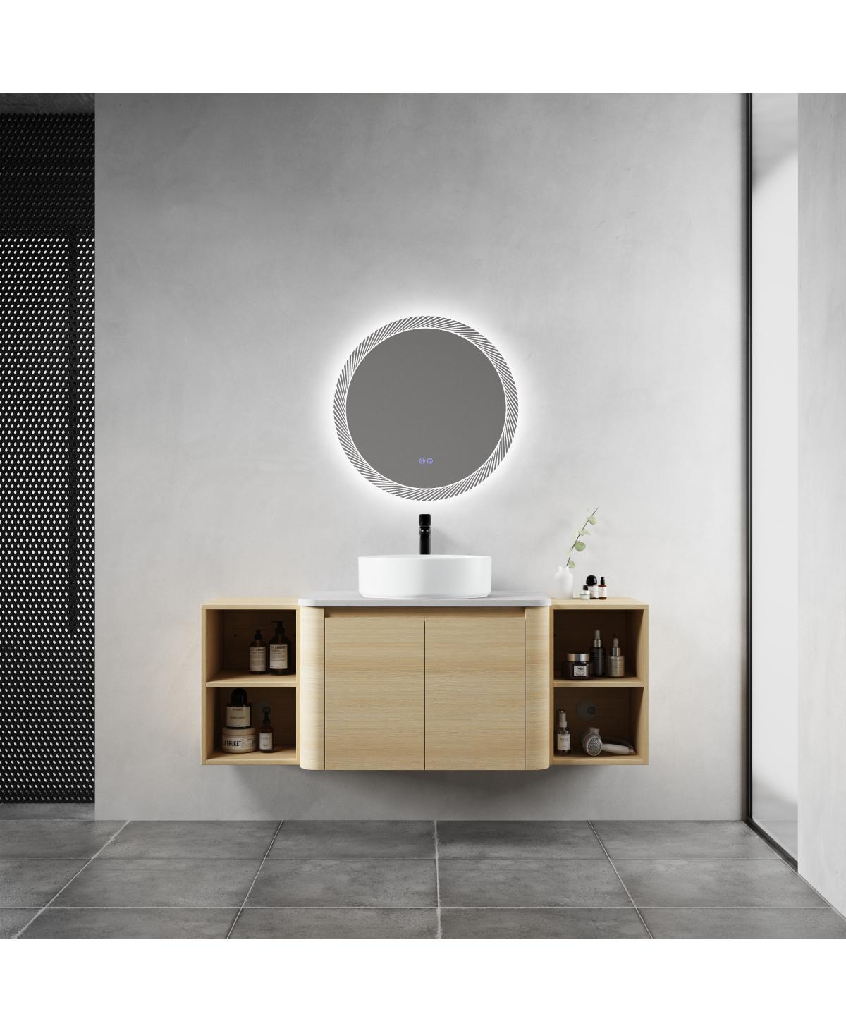 Click here for Sillysis 53 Inch Wall Mounted Bathroom Vanity with... prices