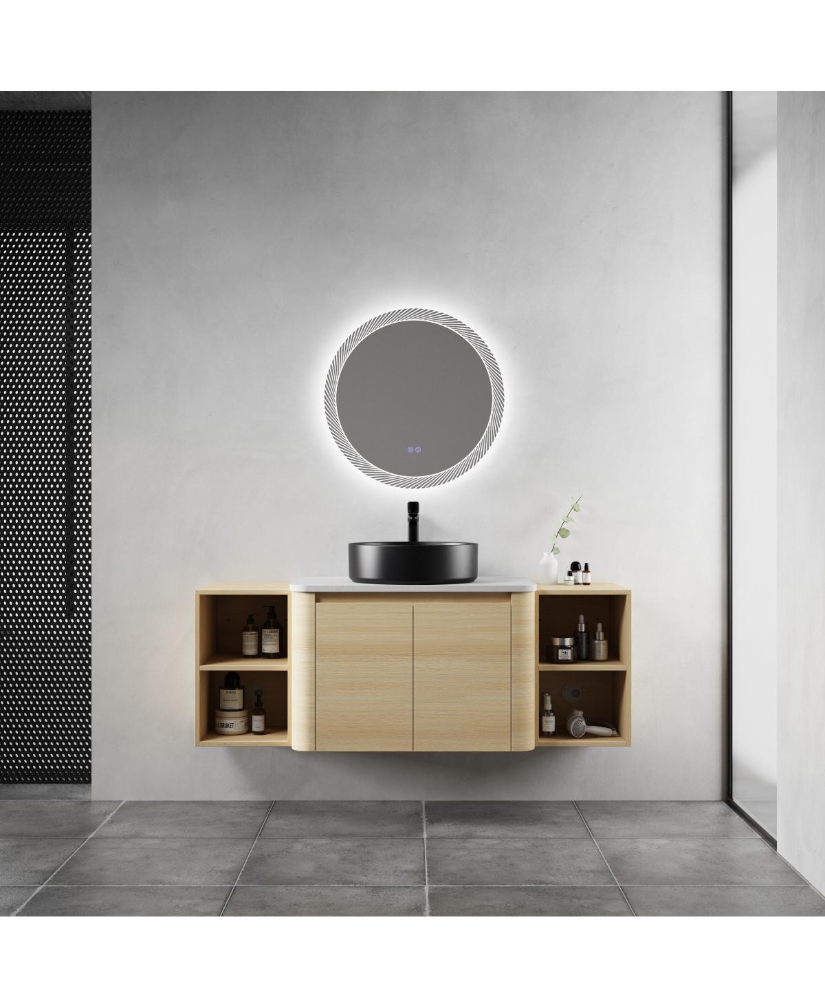 Click here for Sillysis 53 Inch Wall Mounted Bathroom Vanity with... prices