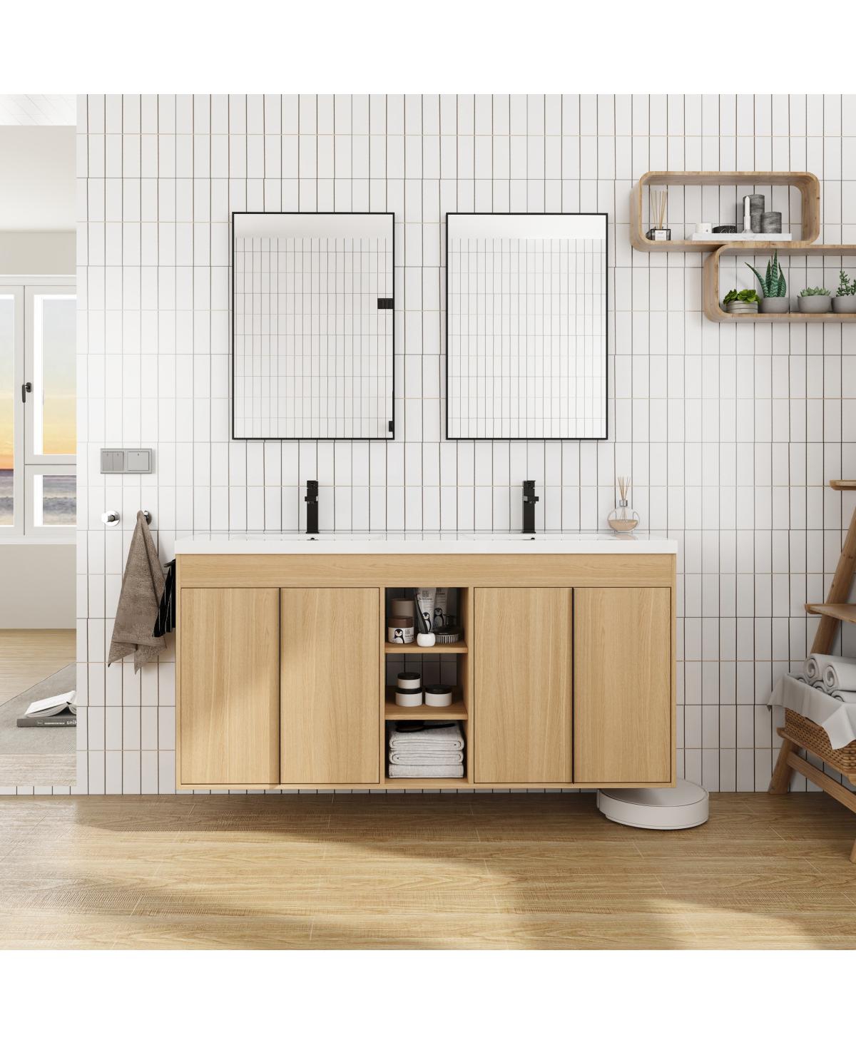 Click here for Sillysis 59 Inch Freestanding Double Sink Bathroom... prices