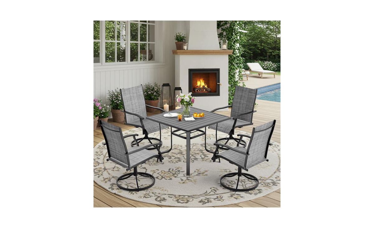 Click here for Erommy 5 Piece Patio Dining Set  Outdoor Dining Ta... prices