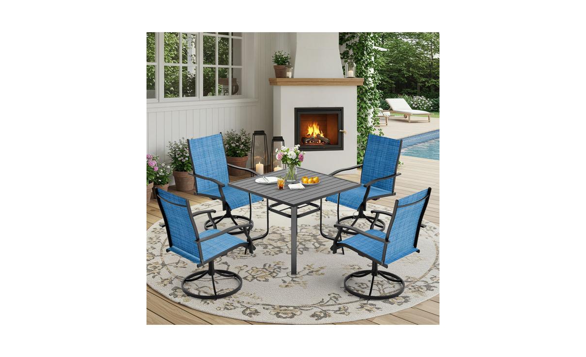 Click here for Erommy 5 Piece Patio Dining Set  Outdoor Dining Ta... prices