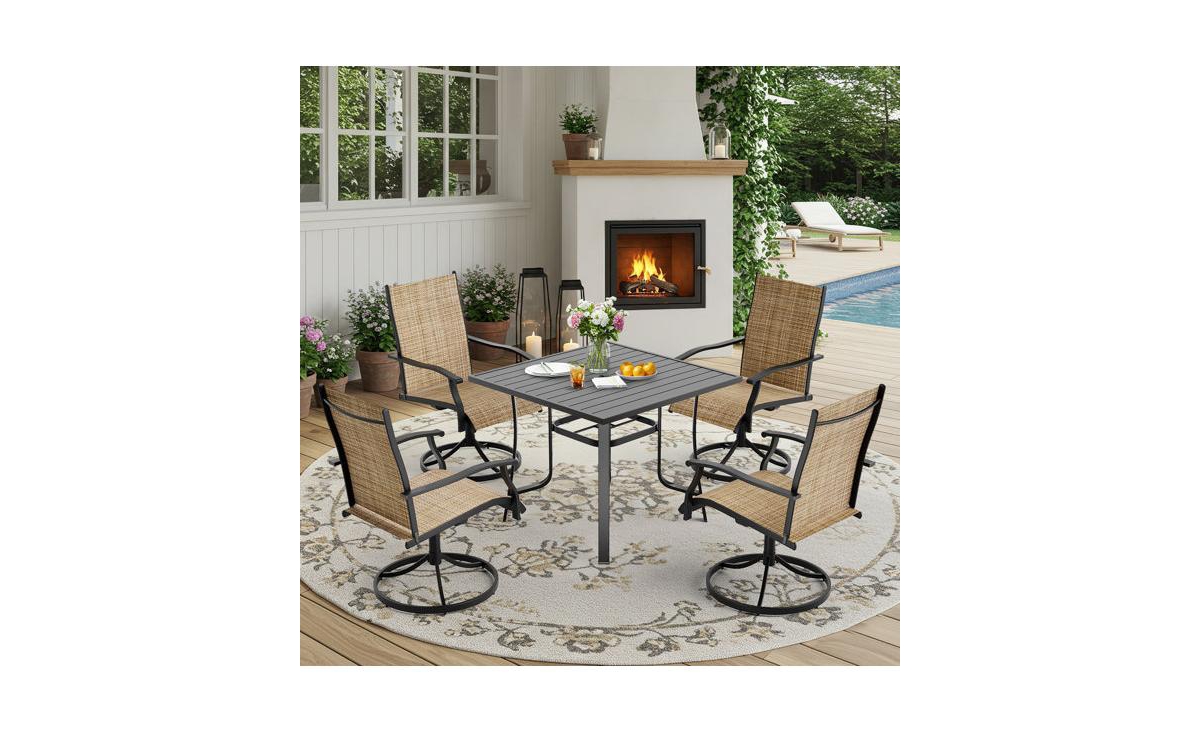 Click here for Erommy 5 Piece Patio Dining Set  Outdoor Dining Ta... prices
