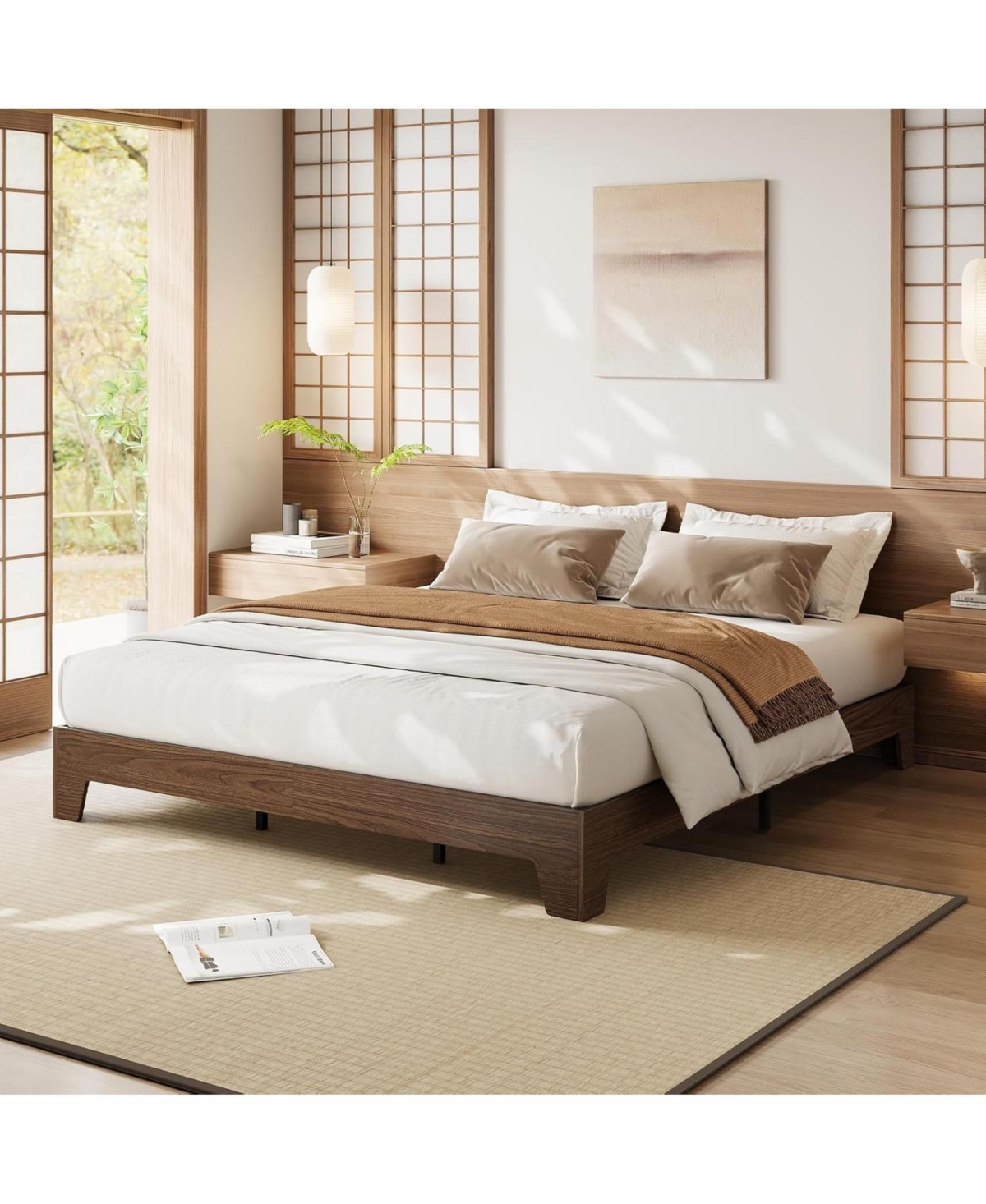 Click here for gaomon Platform Bed Frame with Wood And Metal Slat... prices