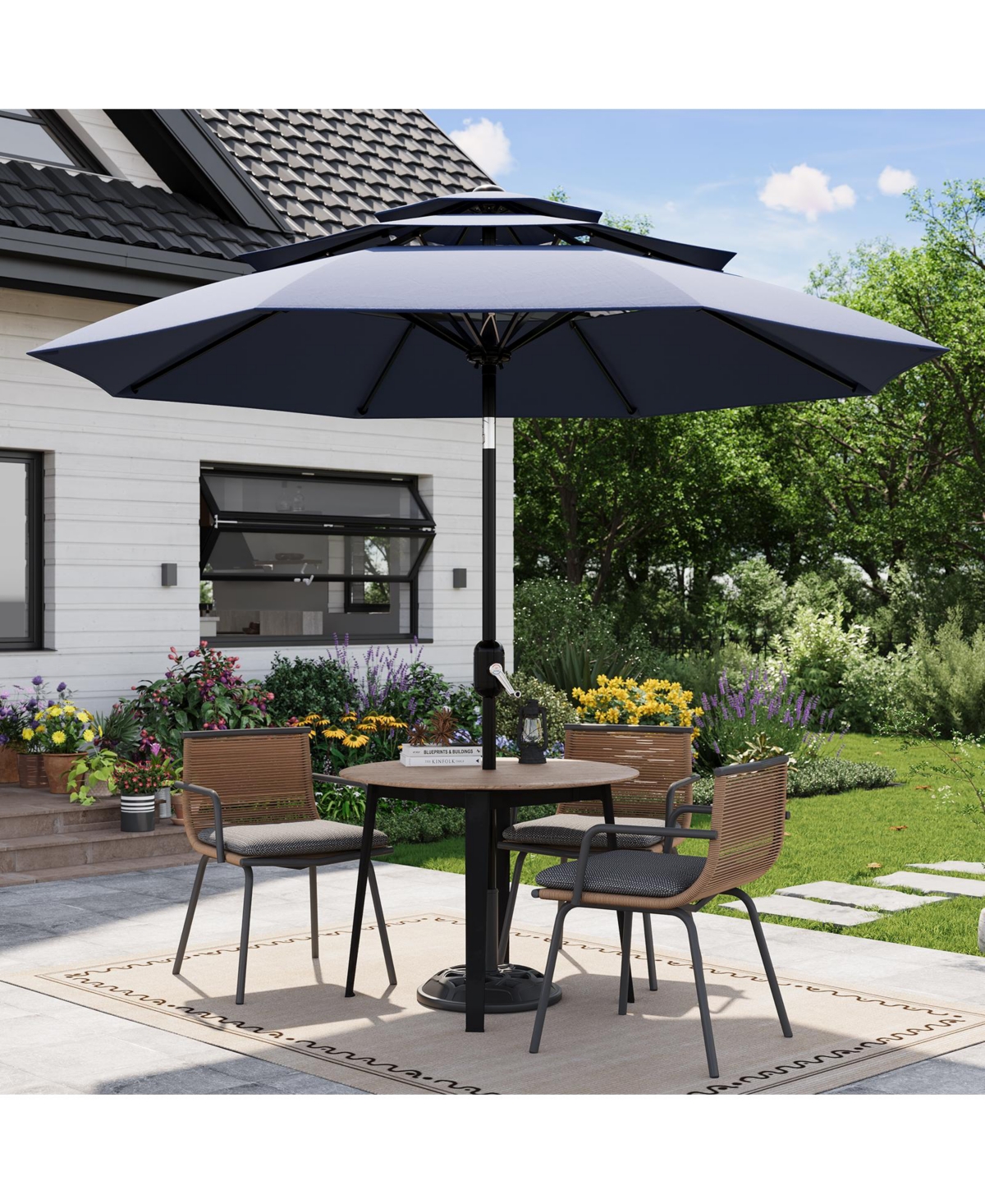 Click here for homfan 10Feet 3-Tier Patio Umbrella With Vents  Ou... prices