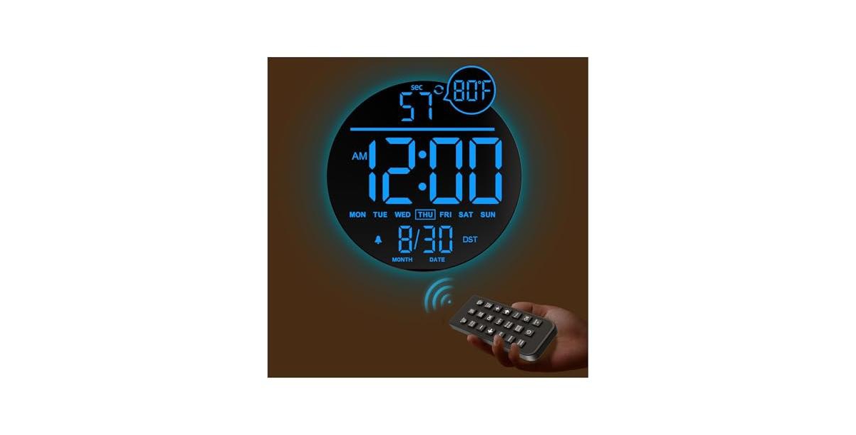 Click here for Jall 10 Inch Large Digital Wall Clock (Blue) with... prices