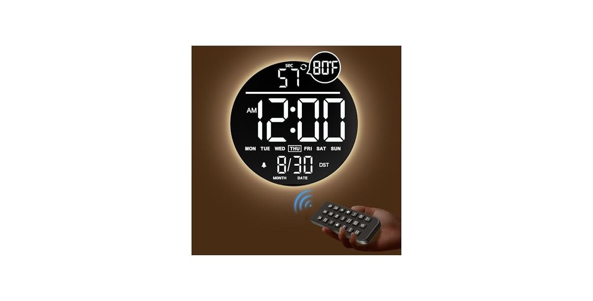 Click here for Jall 10 Inch Large Digital Wall Clock (Blue) with... prices