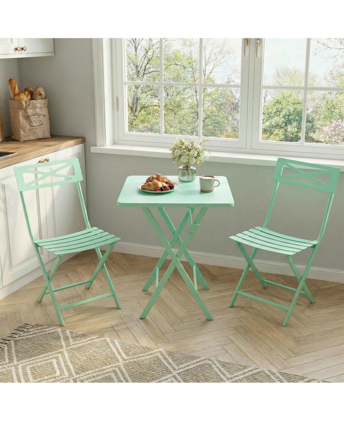 Click here for homfan Folding Bistro Set Outdoor Patio Furniture... prices