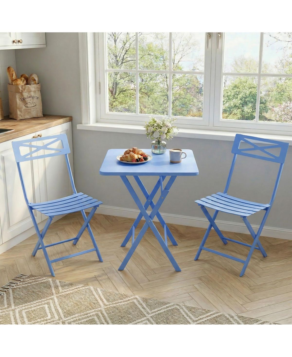 Click here for homfan Folding Bistro Set Outdoor Patio Furniture... prices