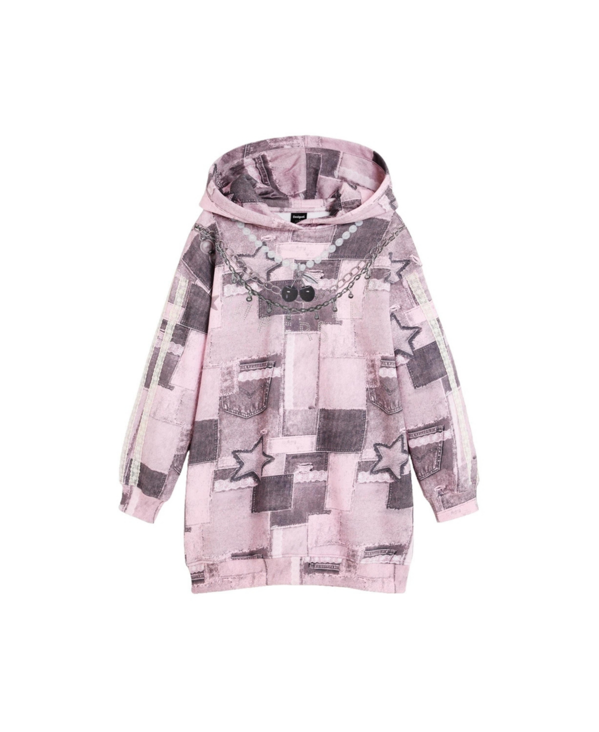 Click here for Desigual Girls Star sweatshirt dress - Red prices