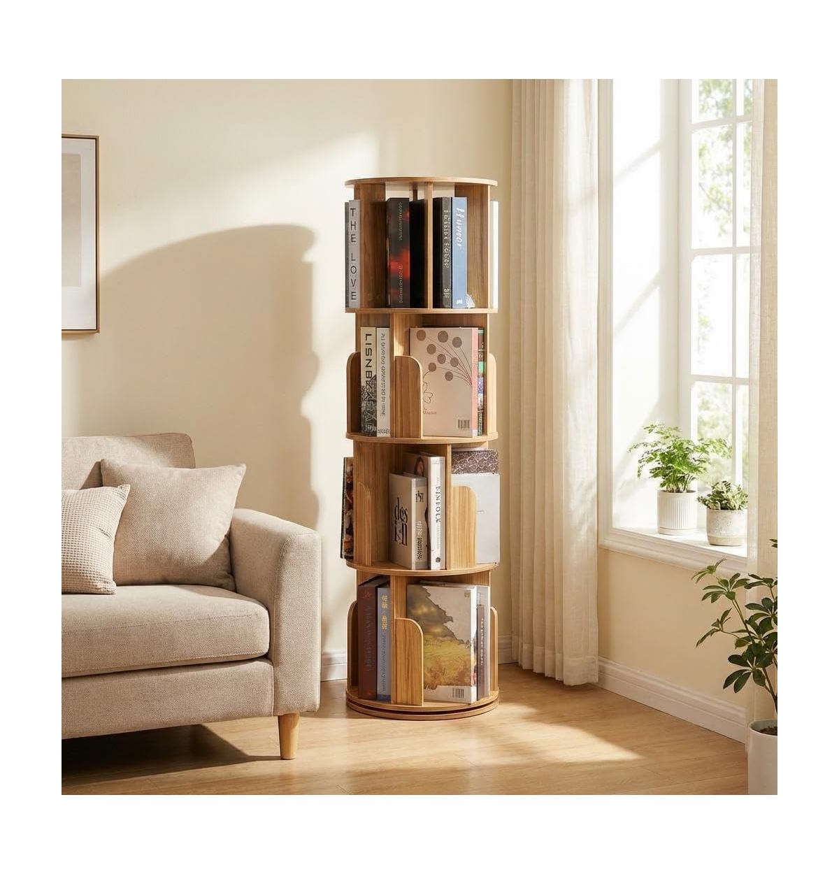Click here for gaomon 4 Tier Rotating Bookshelf Tower  360 Degree... prices