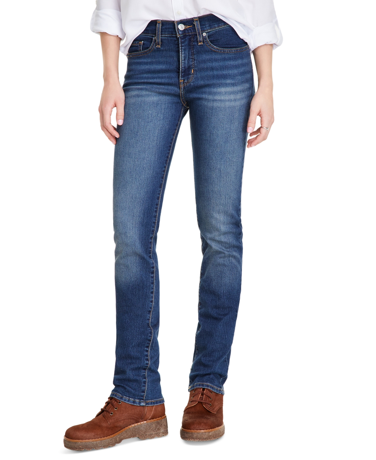 Click here for Levis 314 Shaping Straight Leg Jeans - Zealous Blu... prices