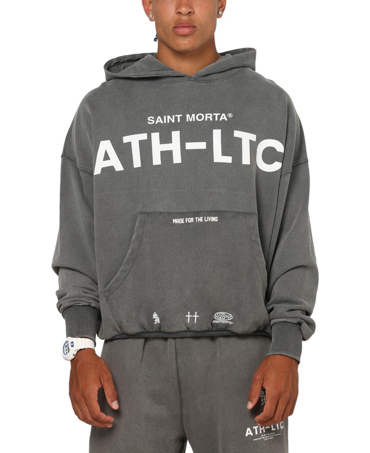 Click here for Saint Morta Mens Athltc Hoodie - Grey prices