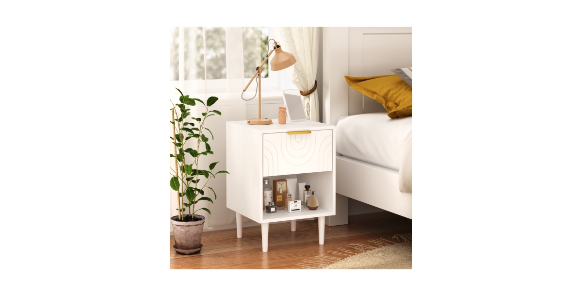 Click here for Lucky One 22.8 Width Nightstand with Drawer and Sh... prices