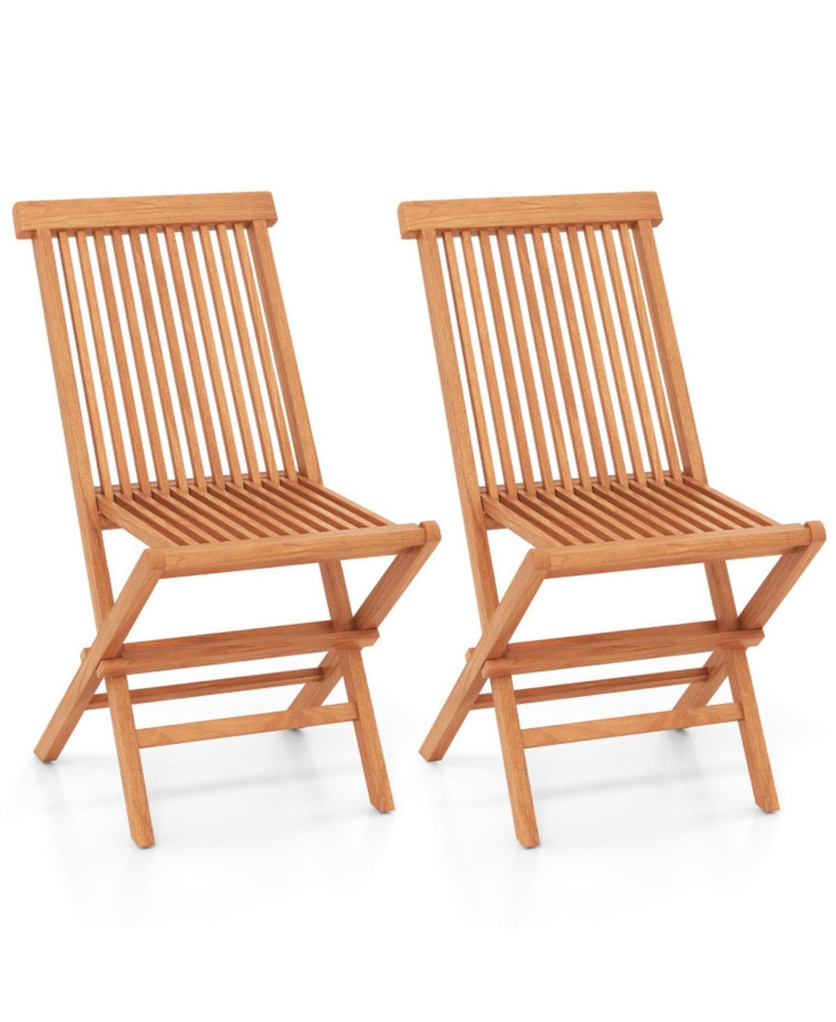Click here for Sugift Teak Wood Folding Patio Chairs Set of 2 wit... prices