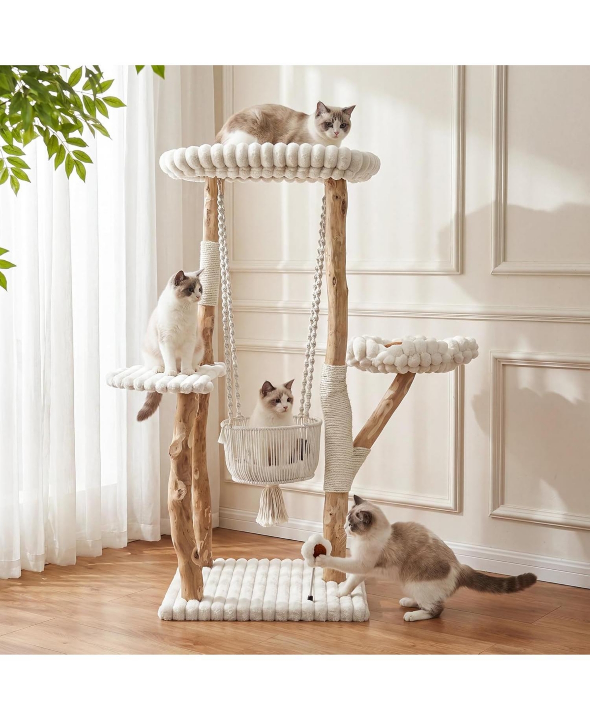 Click here for Tribesigns Solid Wood Cat Tree with Scratching Pos... prices