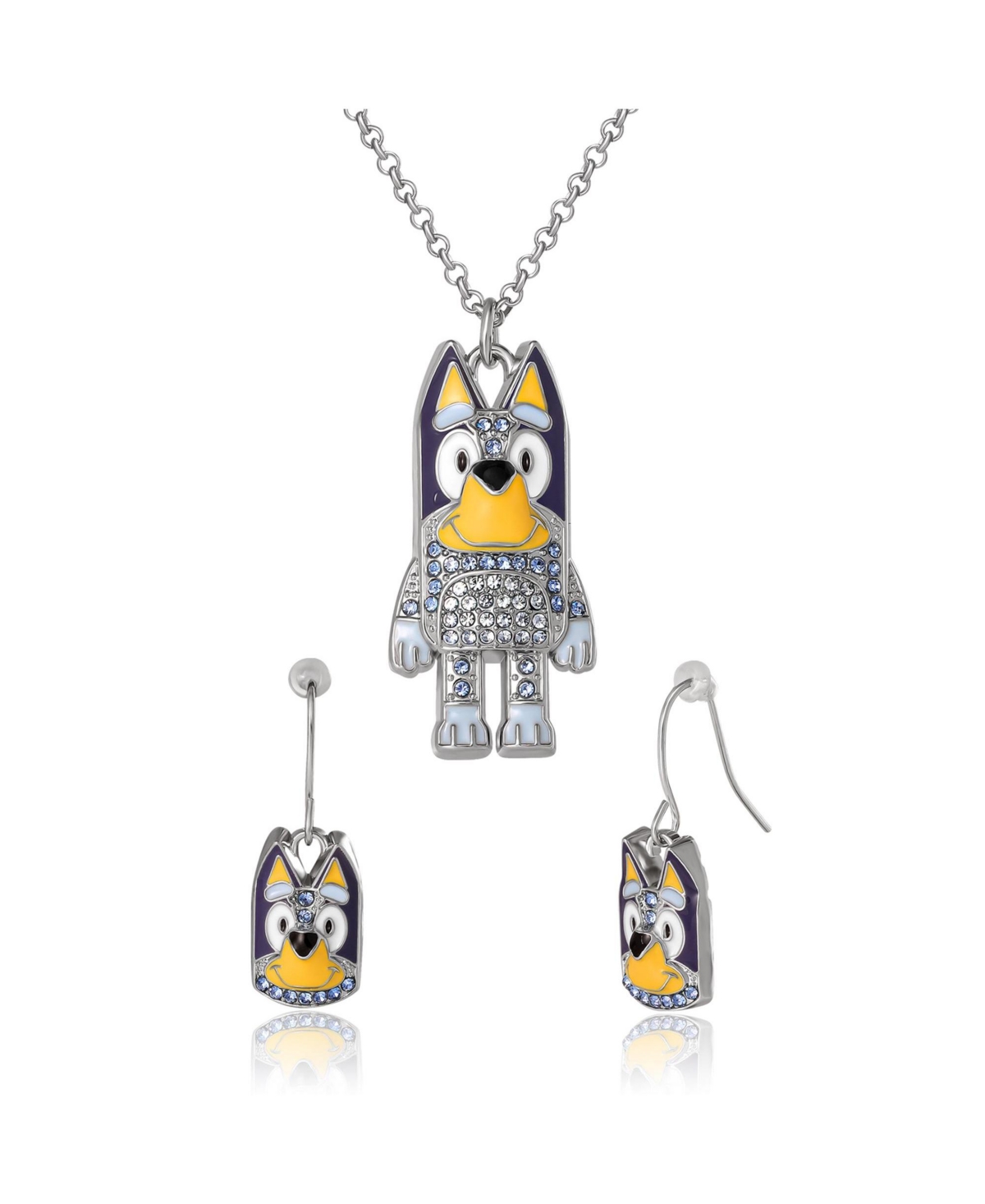 Click here for Bluey Pendant Necklace and Fish Hook Earrings Set... prices