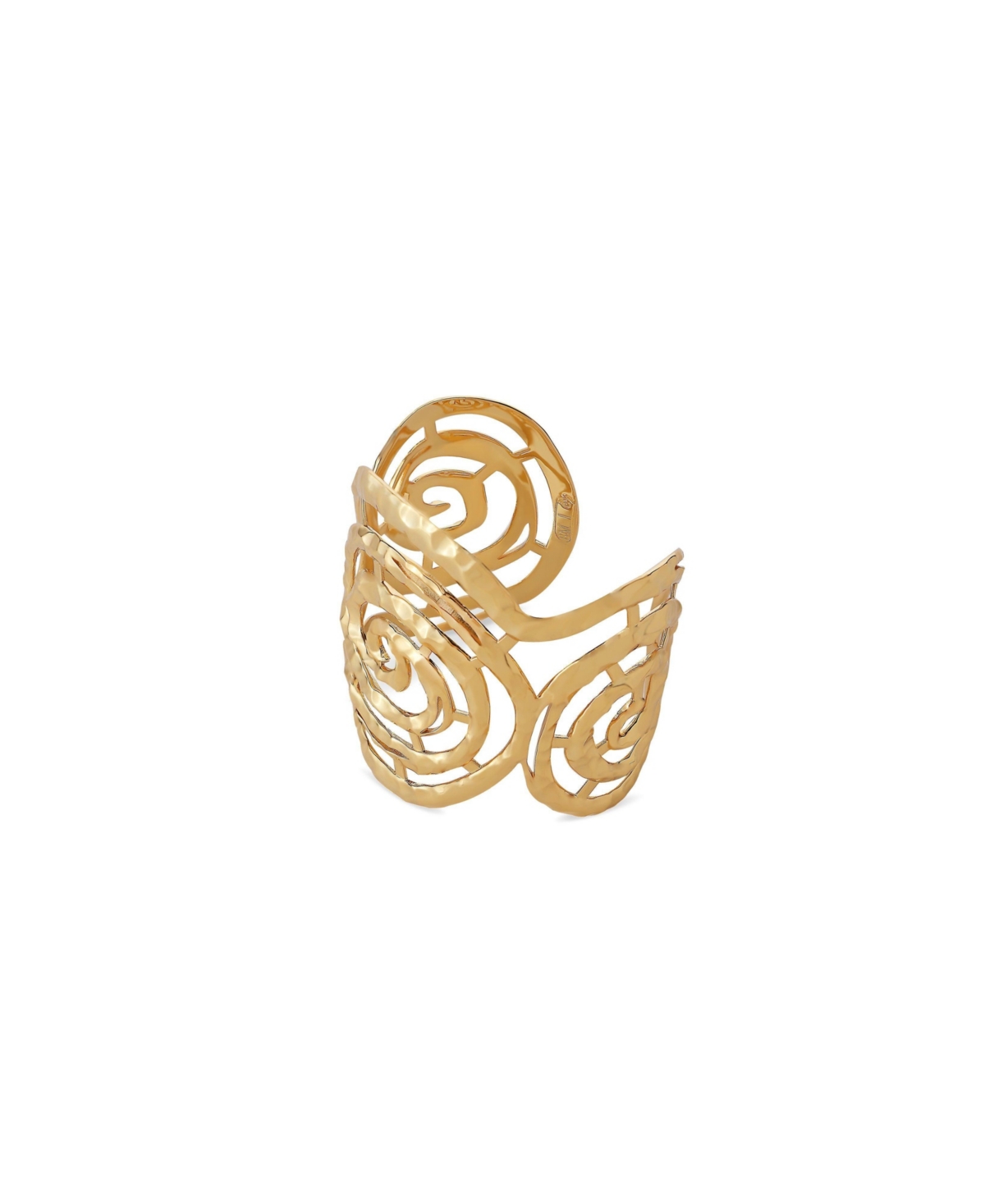 Click here for Retro Chic Mono Spiral Cuff - Gold prices