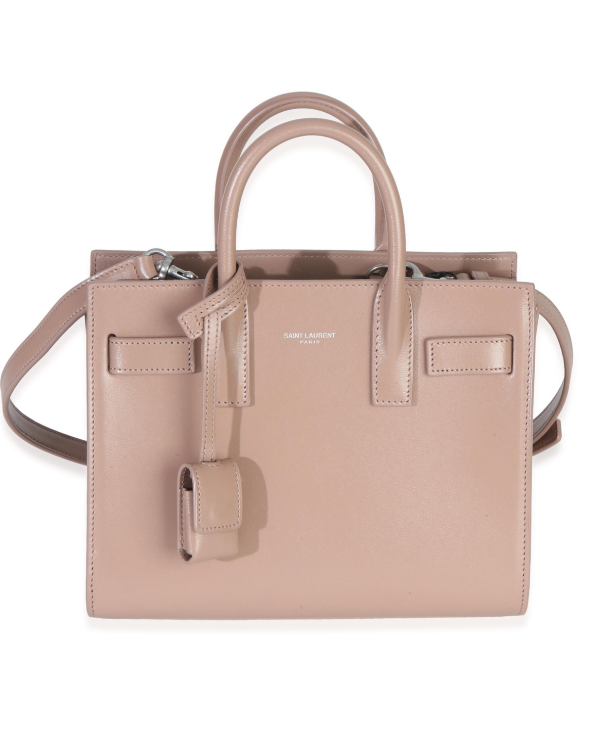 Click here for Pre-Owned Saint Laurent Beige Smooth Leather Nano... prices