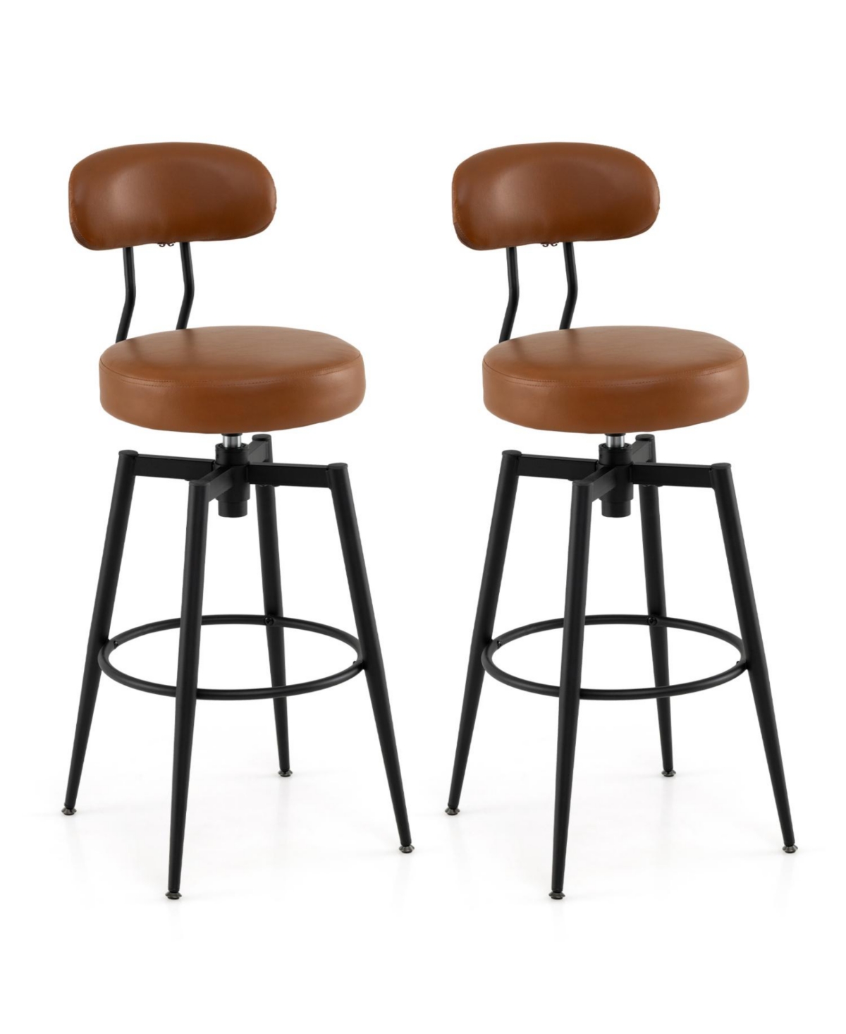 Click here for Slickblue Set of 2 Bar Stools Swivel Design with F... prices