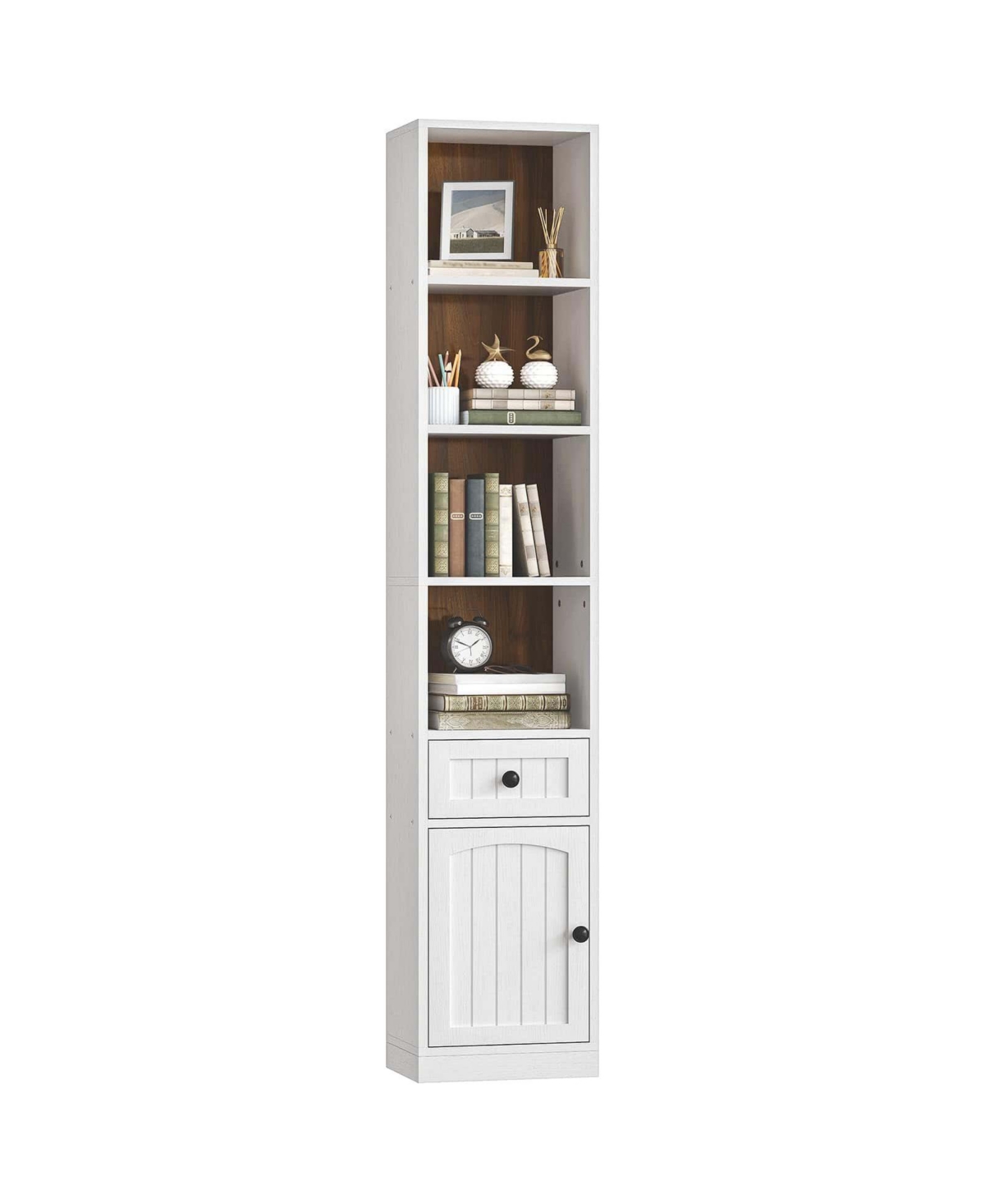 Click here for Slickblue Narrow Storage Bookcase with Cabinet and... prices