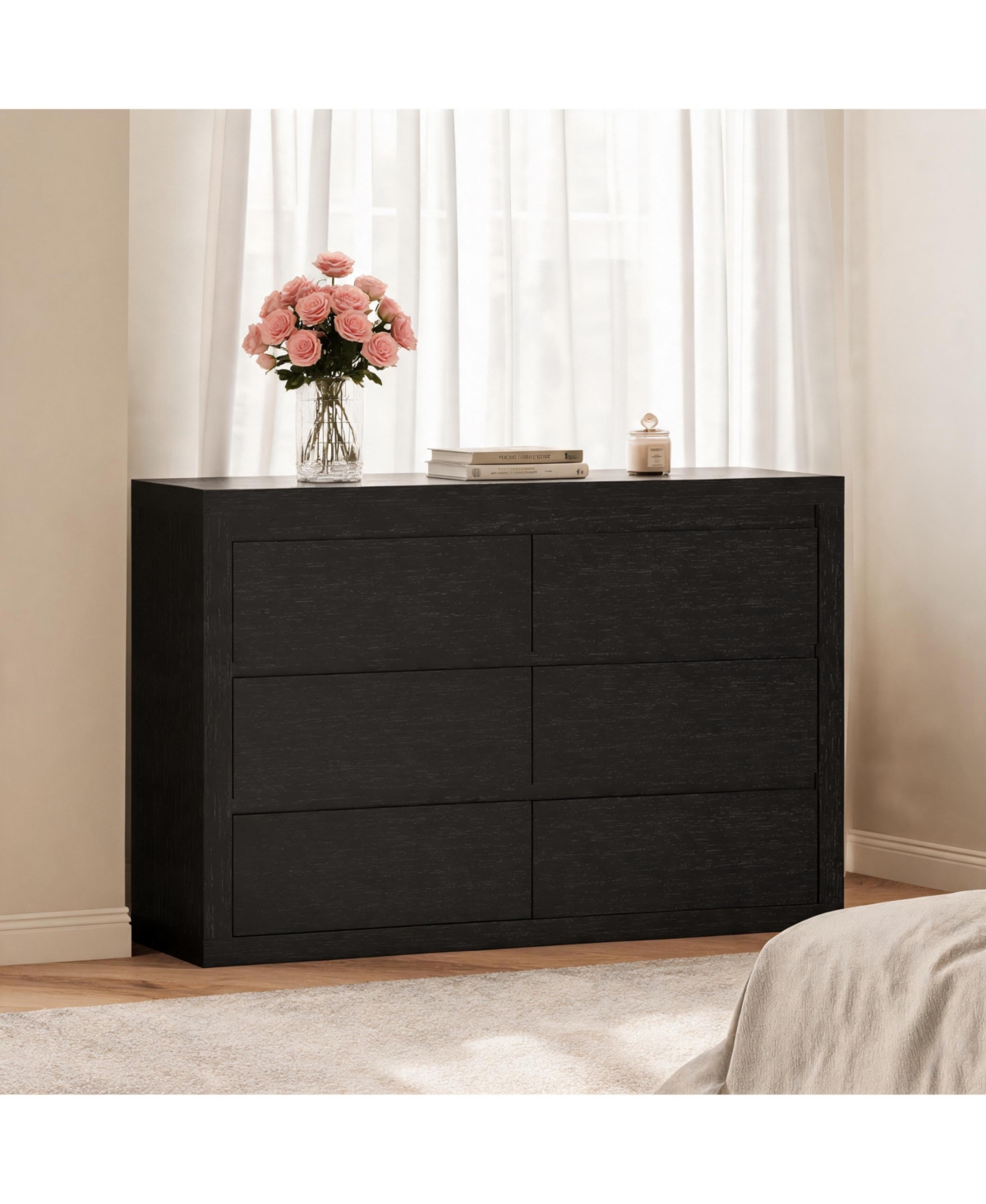 Click here for homfan 6 Drawer Dresser  47 Inch Wood Chest with A... prices