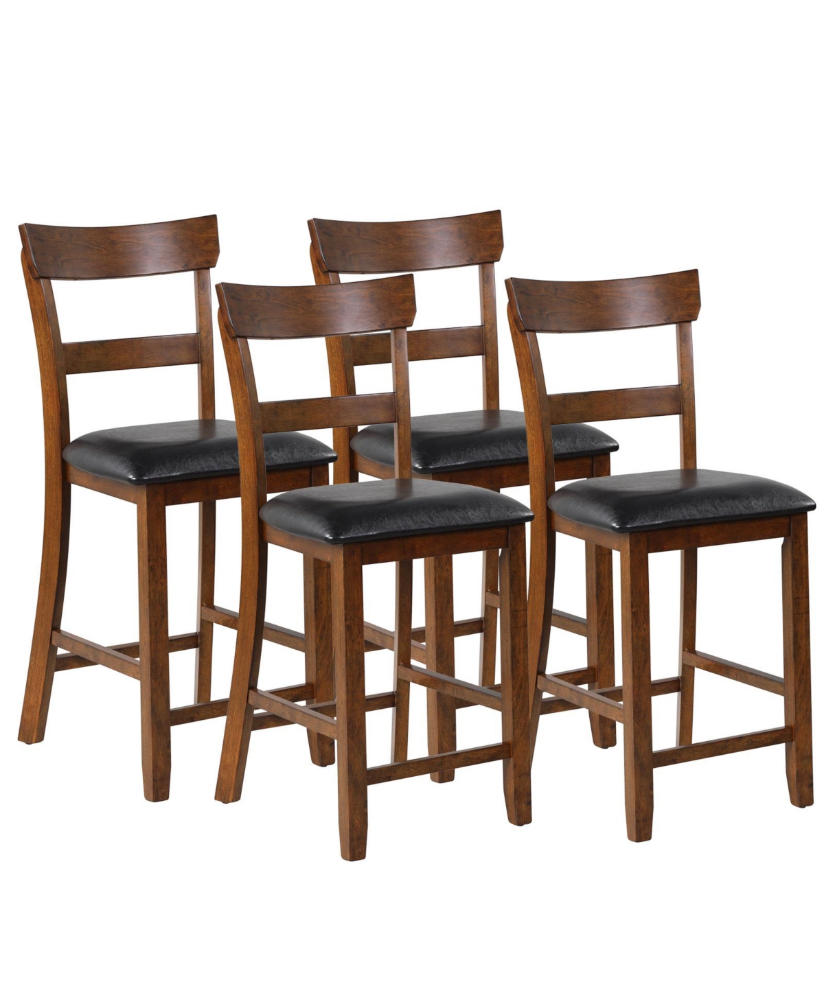 Click here for Gymax Set of 4 Barstools Counter Height Chairs wit... prices