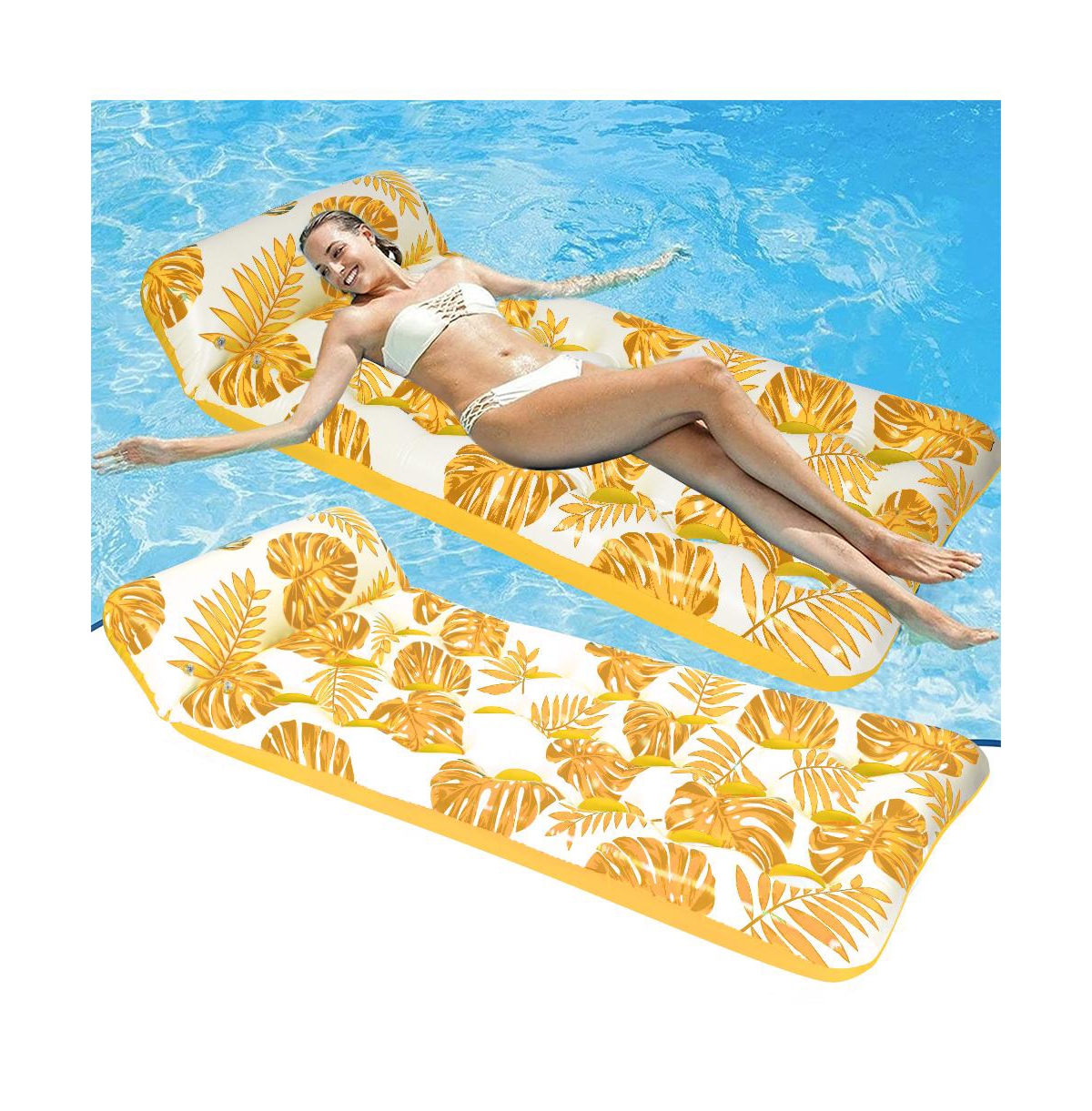 Click here for Cowin Inflatable Pool Float Mat 73x34 Adult Lounge... prices