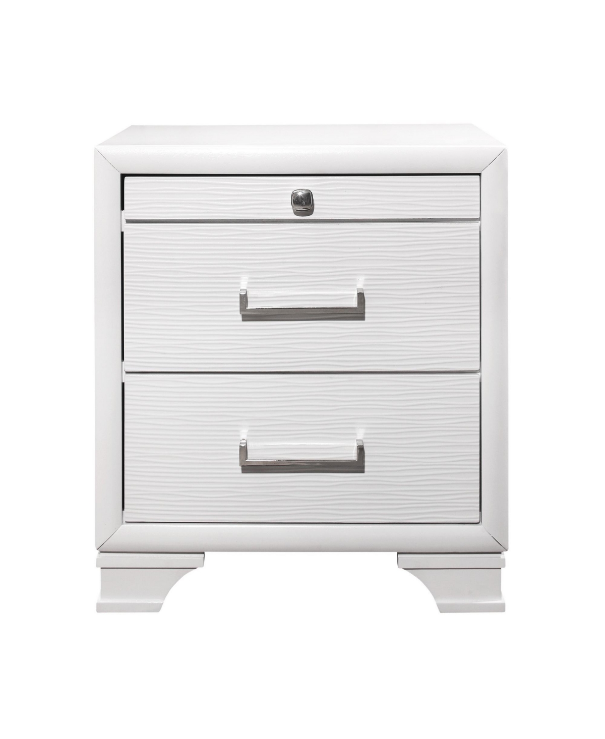 Click here for HomeRoots 27 Wood Two Drawer Nightstand - No prices