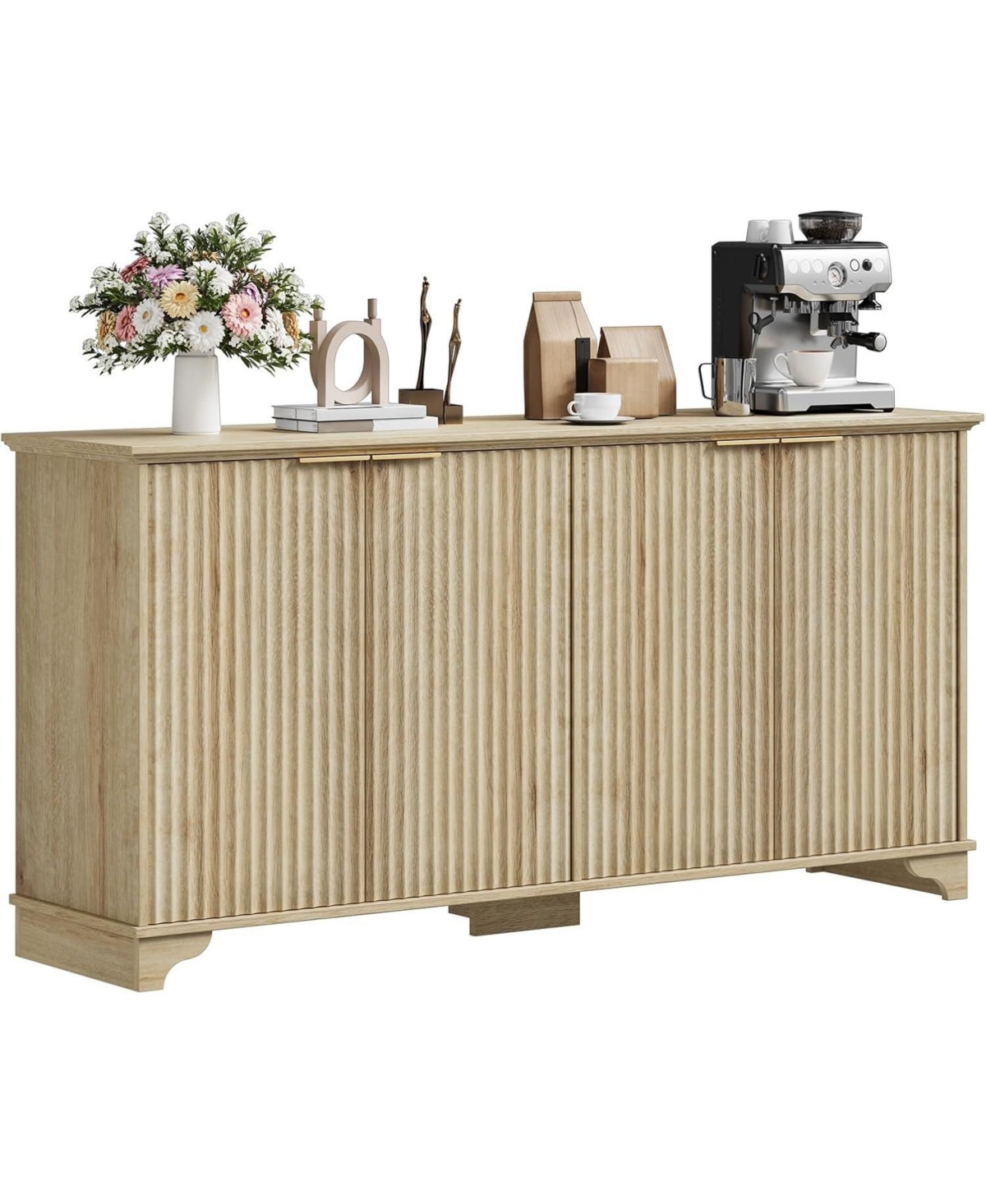 Click here for gaomon 61 Inch Modern Fluted Buffet Cabinet  Woode... prices