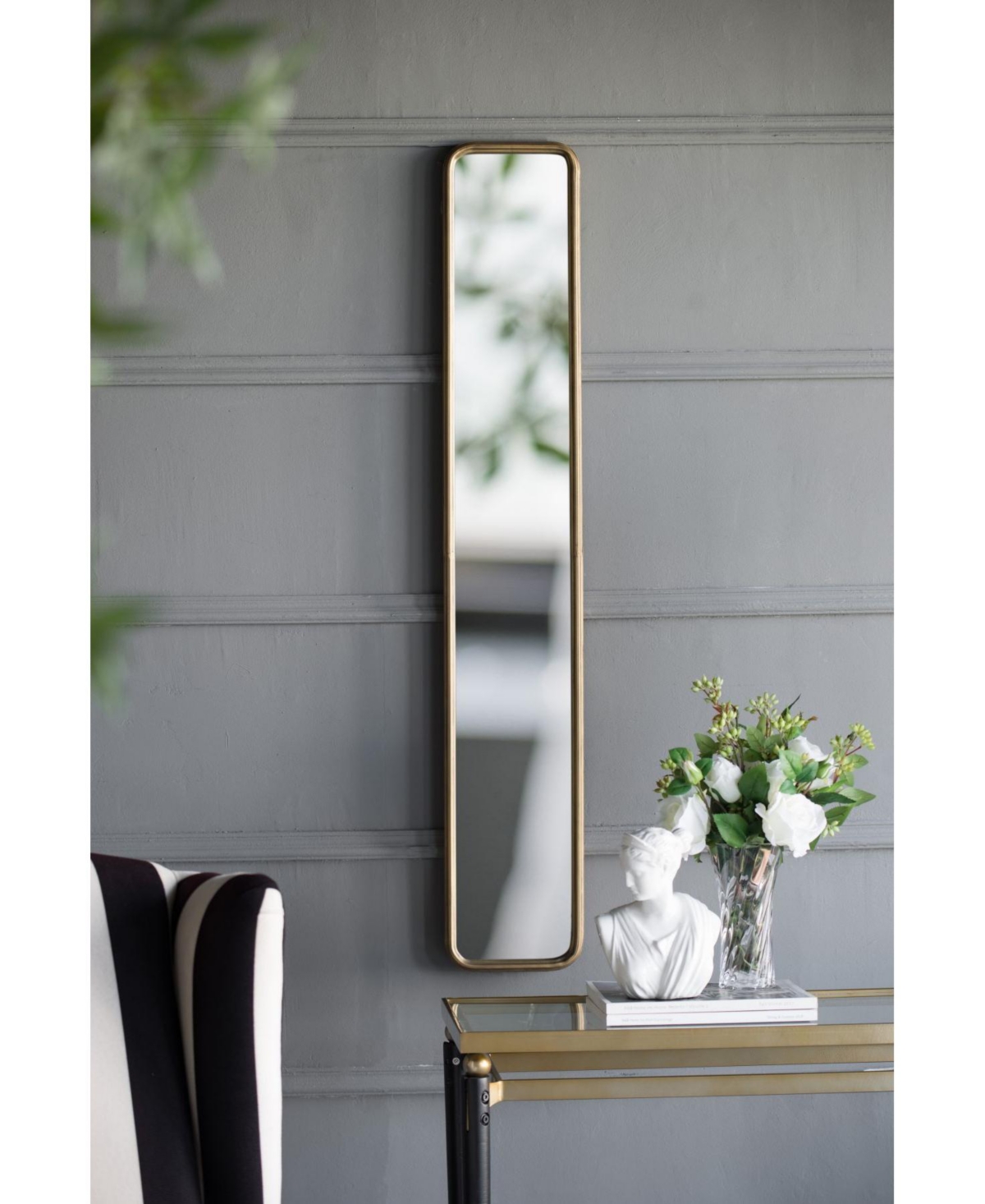 Click here for Laoties 47 x 8 Slim Wall Decor Mirror  Rectangle F... prices