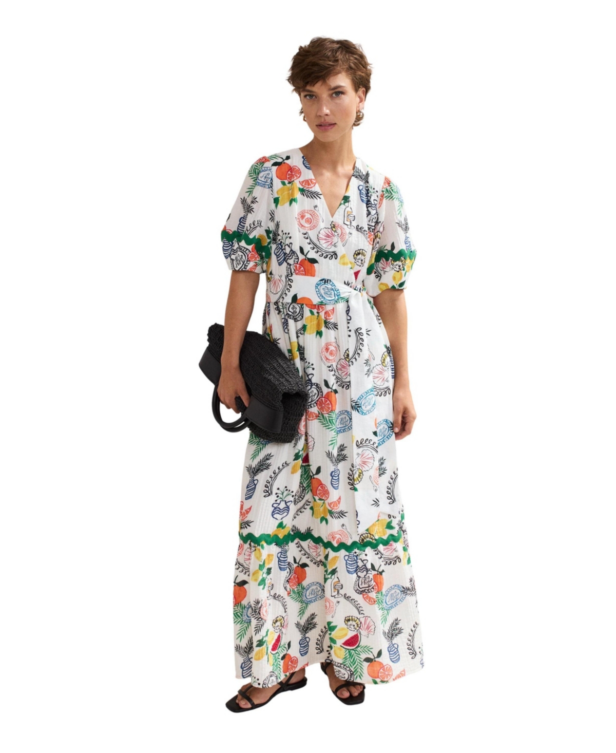 Click here for Phase Eight Womens Rochella Puff Sleeve Wrap Maxi... prices