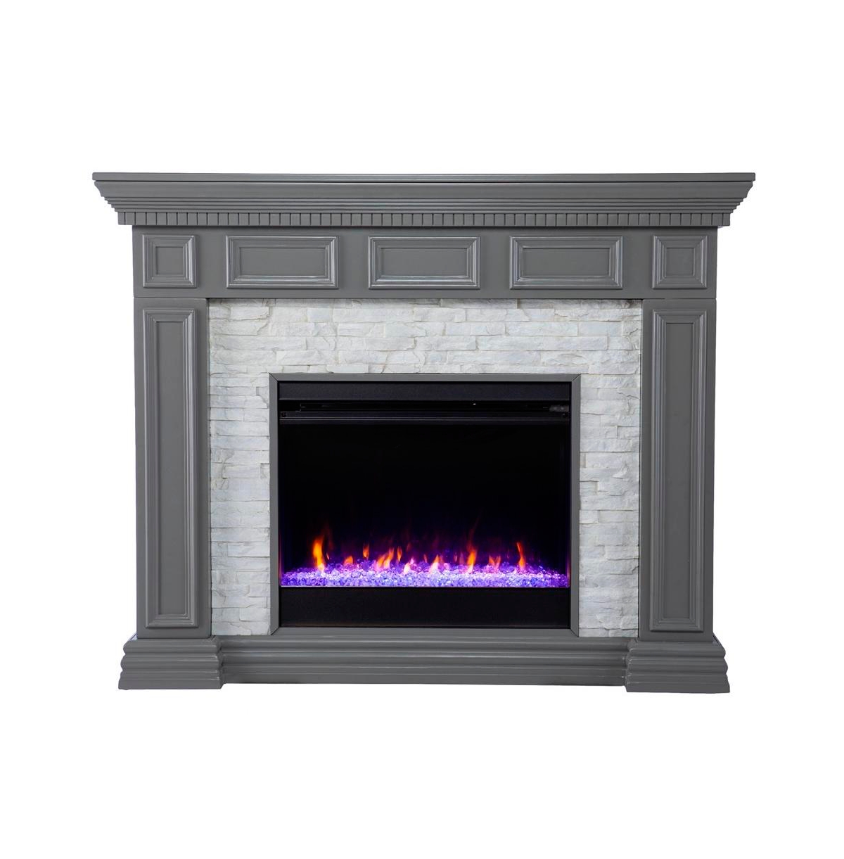 Click here for Augusta Home Dakesbury Electric Fireplace - Grey/c... prices